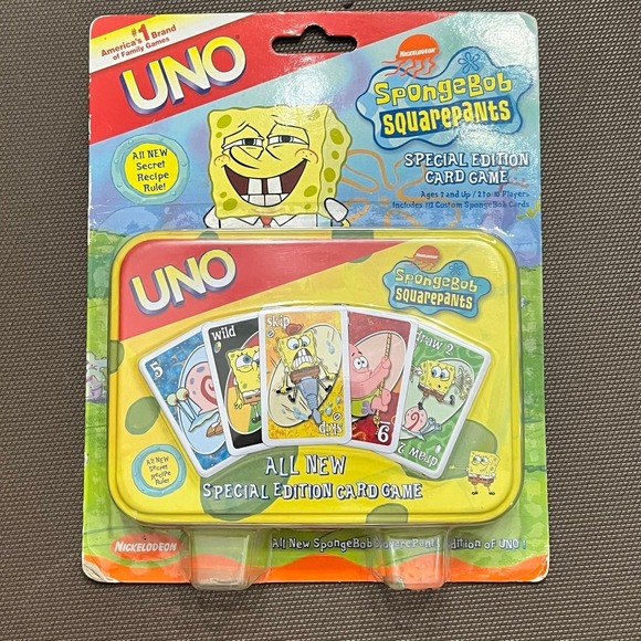 Mattel | Games | Spongebob Squarepants Uno Card Game Special Edition ...
